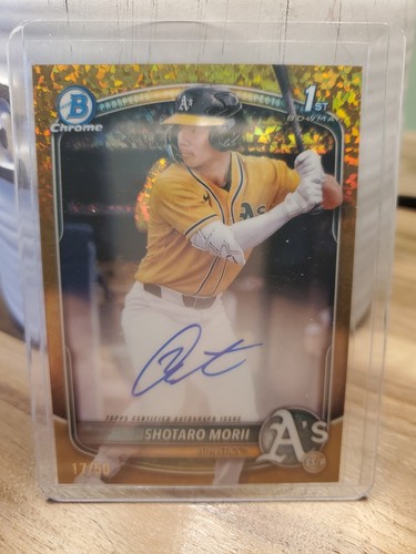 2025 Bowman Chrome Baseball Shotaro Morii Auto 17/50 Gold Mini-Diamond ...