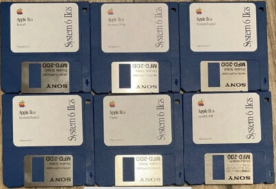 IIGS/OS System 6.0.1 / 6 Disk Set - Works on any Apple IIgs Home ...