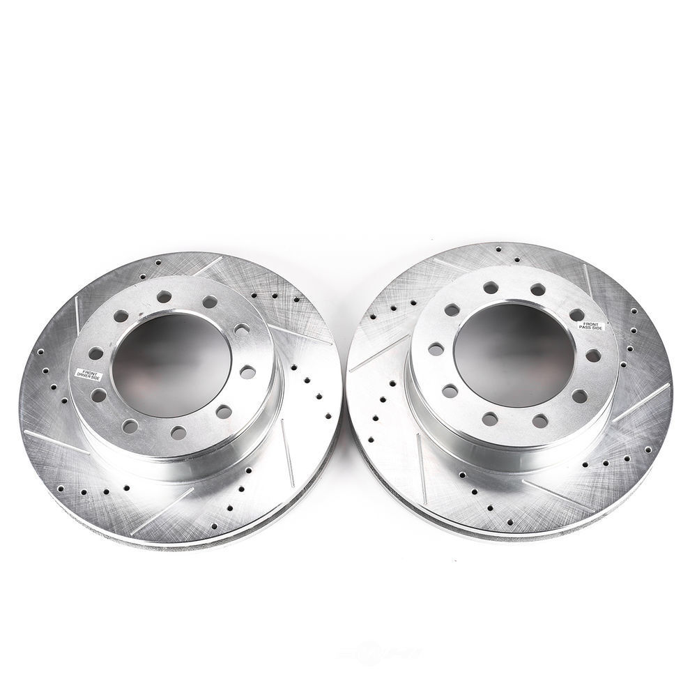 Disc Brake Rotor Set-Front Drilled, Slotted and Zinc Plated Brake Rotor ...