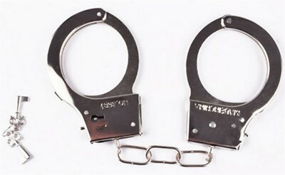 Handcuffs Metal Police Swat Role Play Game Toy Party Cosplay with Keys ...