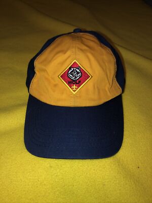 BSA Cub Scout Wolf Rank Uniform Cap Hat Twill Adjustable Boy Scout. S/M ...