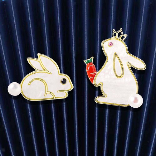 Fashion Rabbit Brooch Pin Badges Costume Bridal Corsage DIY Bunny Lapel ...