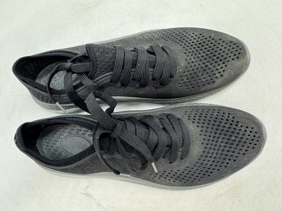 Crocs Literide 360 Pacer Sneakers Men's Black Lace-Up Low Top Running ...