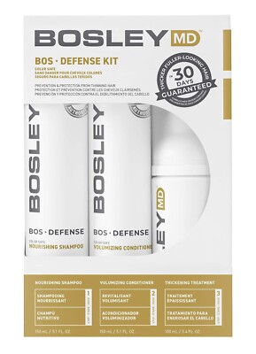 Bosley MD Bos Defense Kit Color Safe 30 Day Kit | eBay