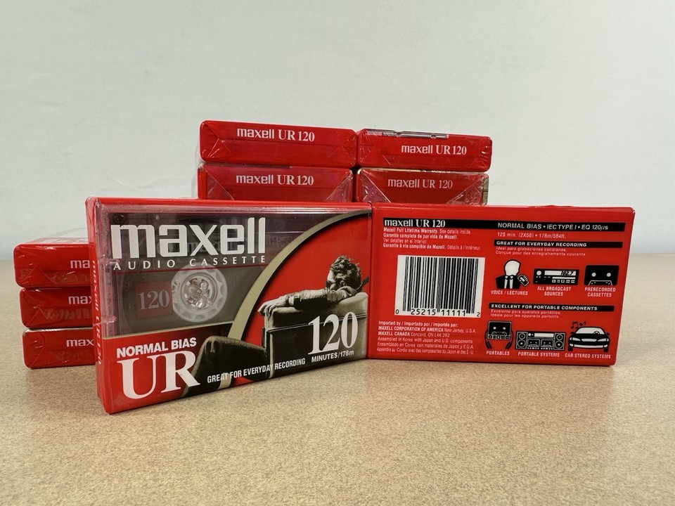 RARE - Lot of 20 Blank Maxell UR 120 cassette tapes. Type I, Normal ...