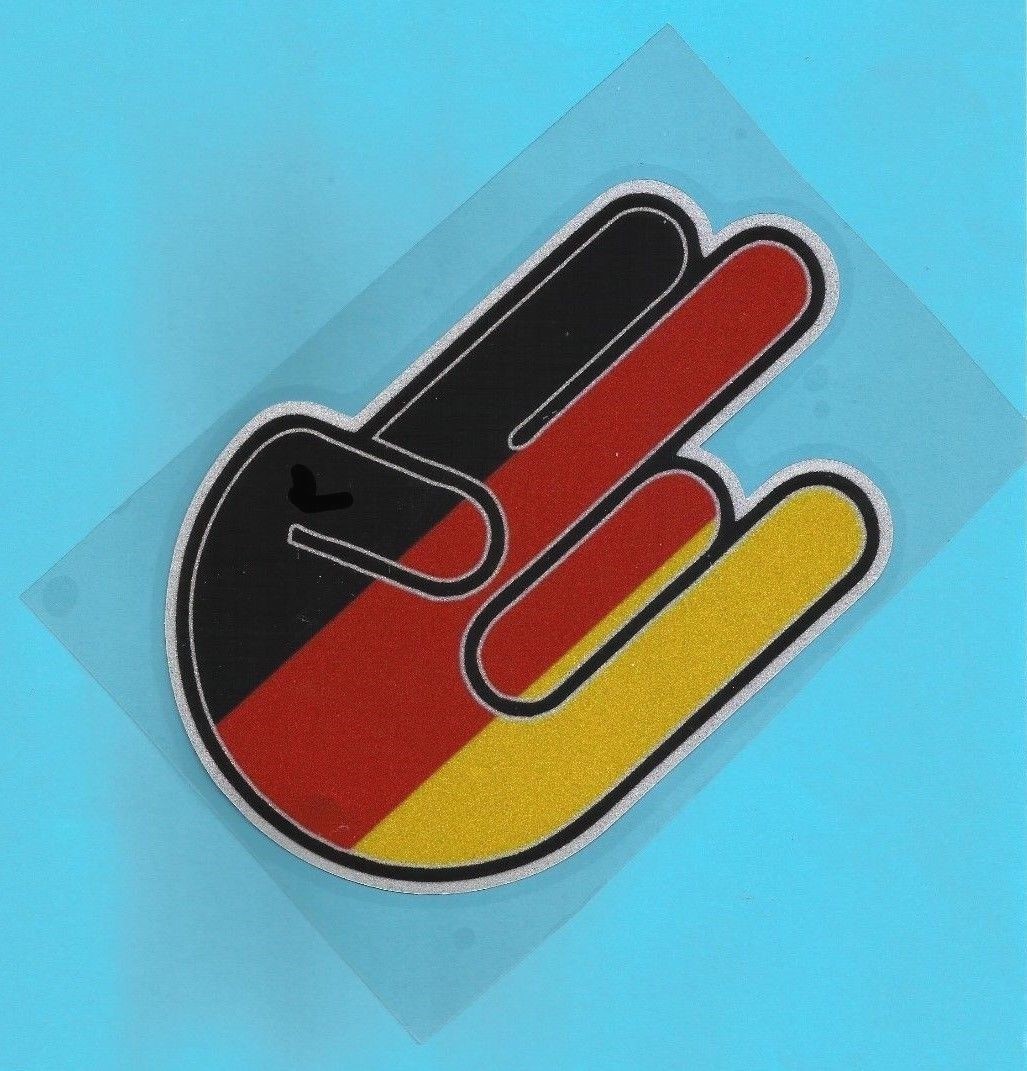 Sticker Car Sticker Reflective "Shocker Hand" Germany Flag | eBay