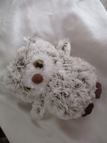 GOFFA int 'l PLUSH OWL SOFT CUTE LOVEY 10" cream ivory sparkle eyes ...