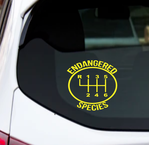 Endangered Species 6 Speed Decal Stickers Car Truck Window 22 ...