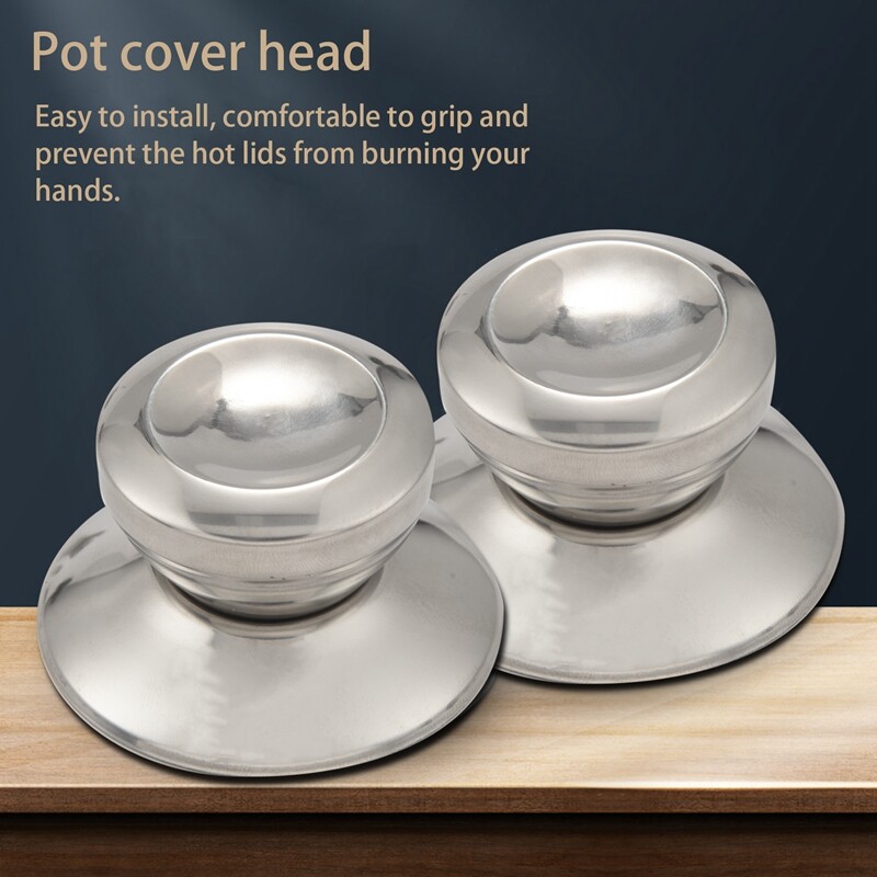 2Pcs Pot Lid Knobs Pot Lid Cover Knob Handle Universal Kitchen Cookware ...