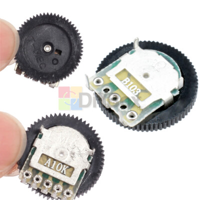 10PCS A103/B103 10K Ohm 3Pin/5Pin Single Linear Duplex Potentiometer ...