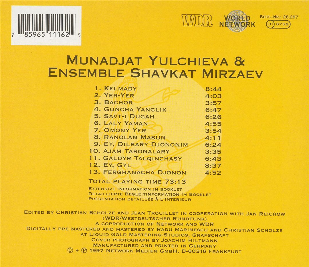 SHAVKAT MIRZAEV ENSEMBLE MUNADJAT YULCHIEVA NEW CD 785965111625| eBay