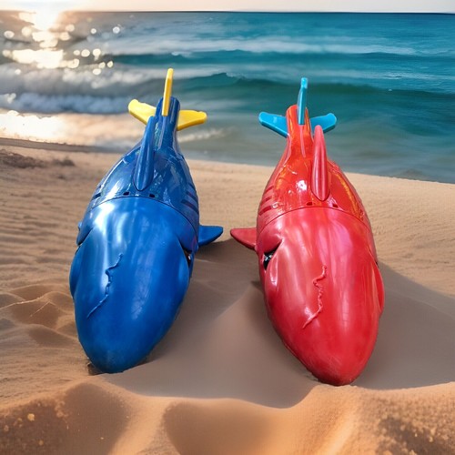 2 Prime Time Toys SUPER Sharkpedo Swim Pool Glider Blue Red 18 ...