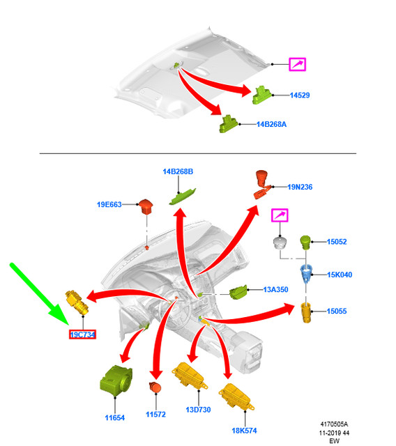 FORD FOCUS MK3 C346 Heater Temperature Control Sensor 2030991 GENUINE ...