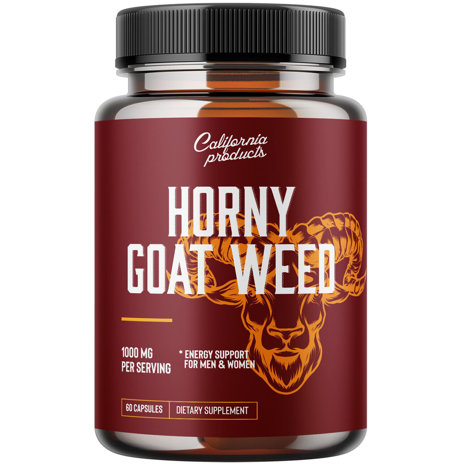 California Products Horny Goat Men Maca Root Powder - 1000 mg (HGWCP60 ...