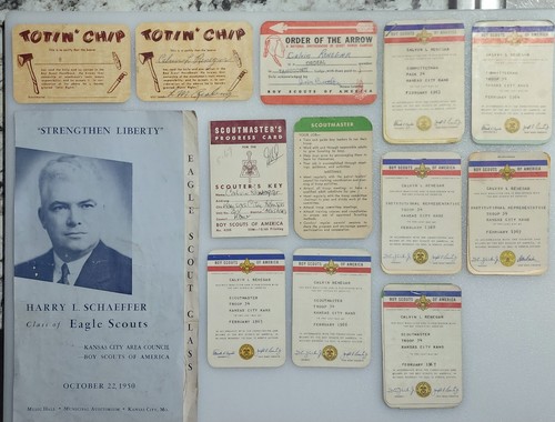 1960's BSA Institutional Rep Scoutmaster Order of Arrow Totin' Chip ID ...