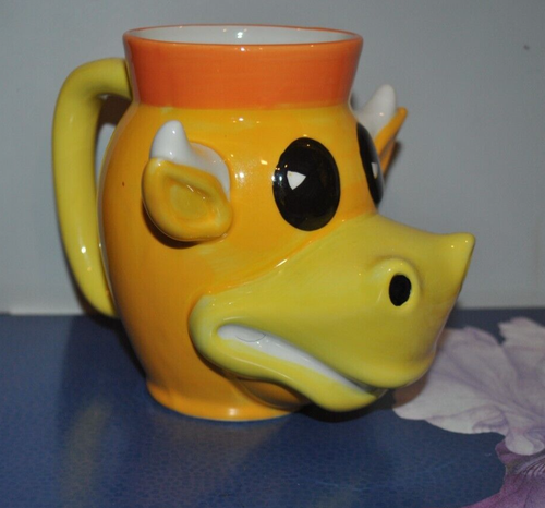 DST SMODCO MOOBY The Golden Calf JUMBO MUG 3D Ceramic Yellow Orange ...