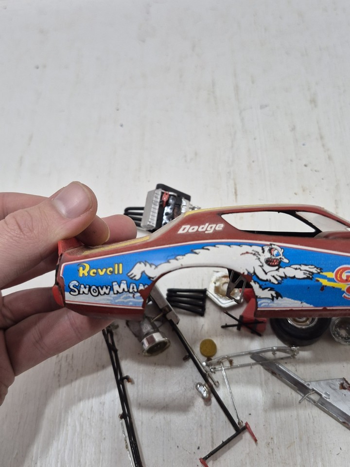 Vintage Gene Snow Snowman Vega Funny Car Built Incomplete Model Kit ...