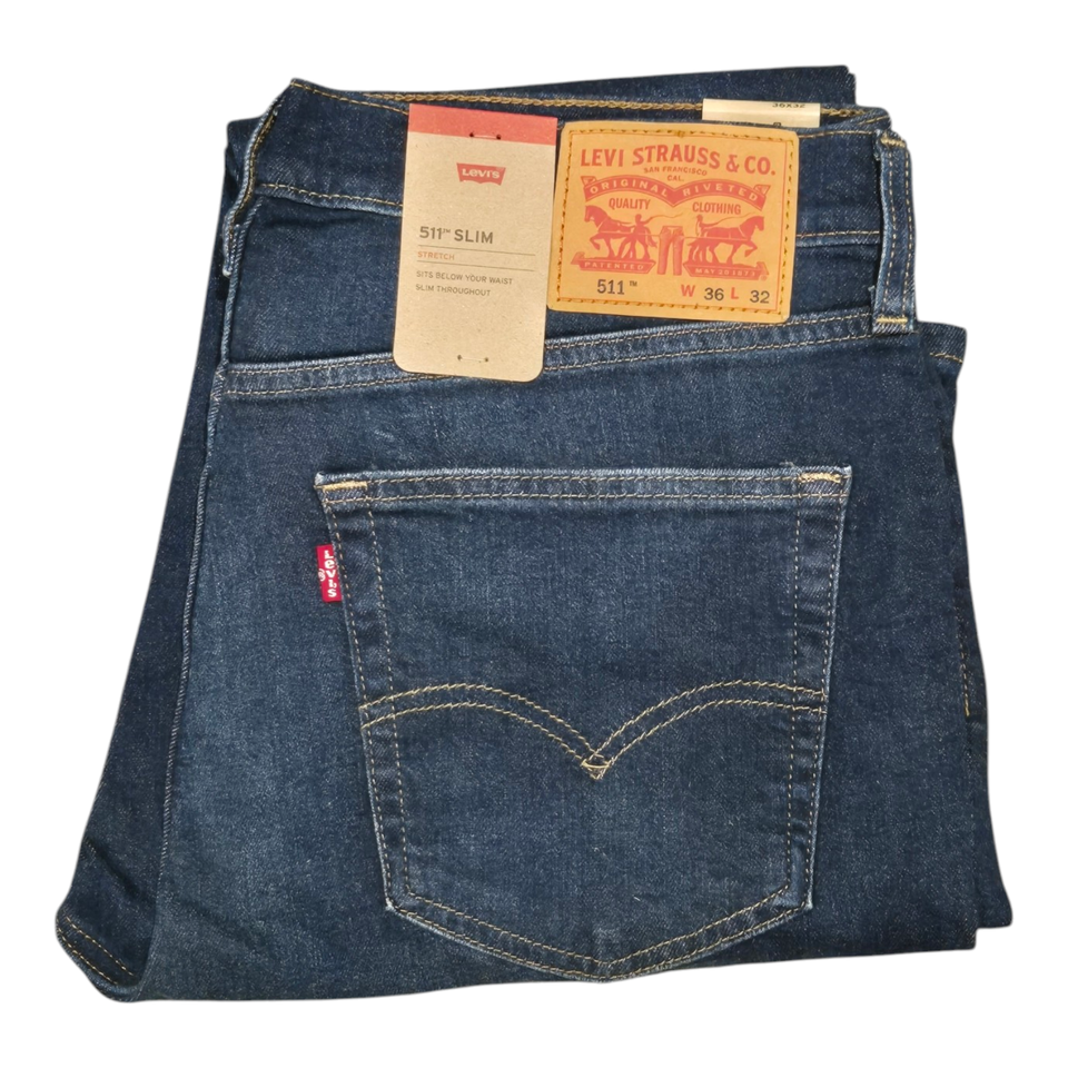 Levis Original 511 (BLUE Shades) Slim Fit Men's Stretchable Jeans | eBay UK