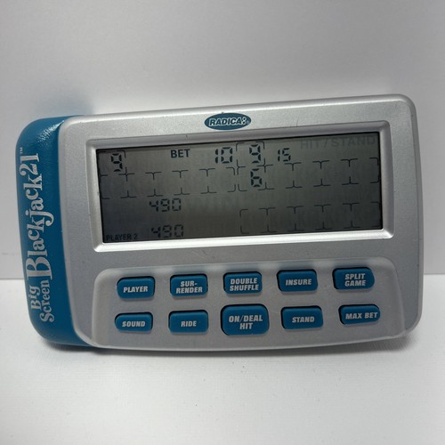 Radica Big Screen Poker BlackJack 21 Electronic Handheld Game 1995 ...