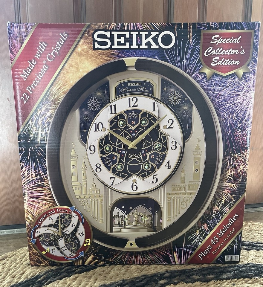 SEIKO Melodies In Motion Clock Collectors Edition 22 Crystals 45 ...