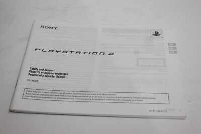 Sony PlayStation 3 Ps3 CECHL01 Console System Safety Support Manual ...