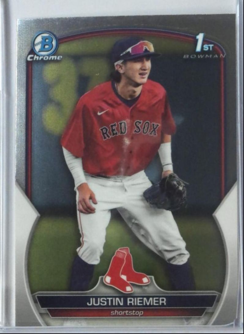 2023 Bowman Draft Chrome 1st Bowman #BDC-182 Justin Riemer - Red Sox ...