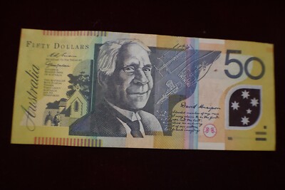 $50 AUSTRALIAN FIRST PREFIX BANKNOTE AA99395416 EVANS/MACFARLANE ...