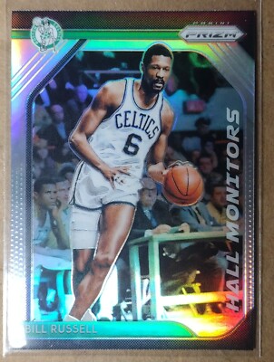 2018 Panini Prizm Hall Monitors #4 Bill Russell Silver Refractor MINT ...