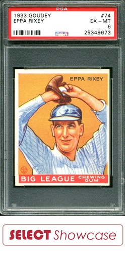 1933 GOUDEY #74 EPPA RIXEY RC REDS HOF PSA 6 SET BREAK | eBay