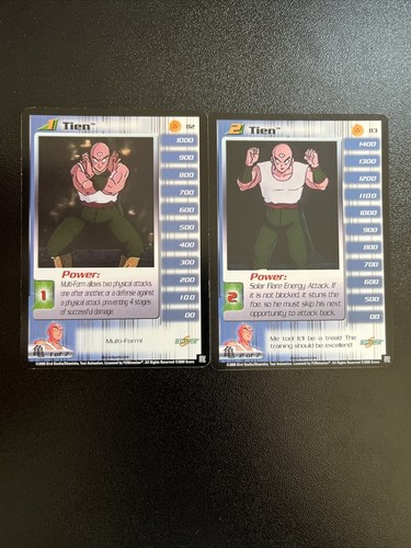 DBZ CCG Lvl1 & Lvl2 Tien 82 & 83 Limited Saiyan Saga Dragon Ball Z ...