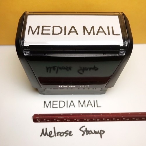 Media Mail Rubber Stamp Black Ink Ideal 4913 | eBay