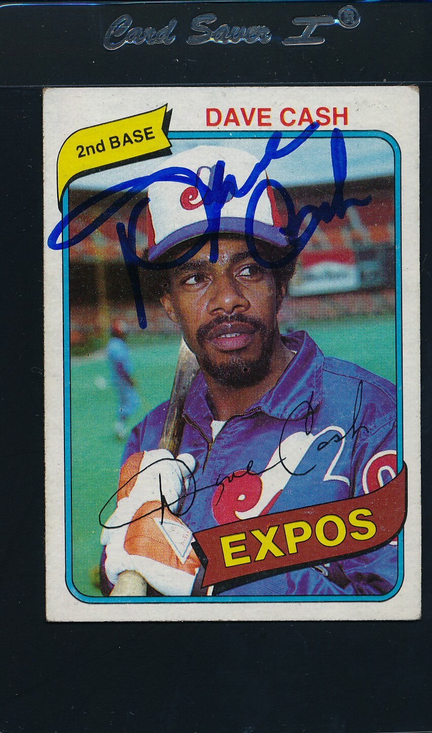 1980 Topps #14 Dave Cash Expos Signed Auto *9759 | eBay