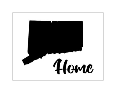 Connecticut Is My Home Stencil State Outline Word 8" x 10" Reusable ...