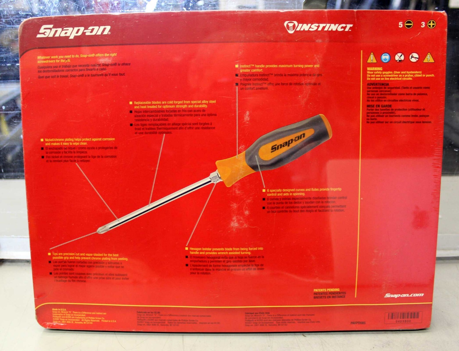Snap-on 8pc Red Hard Handle Instinct Screwdriver Set SHDX80R for sale ...