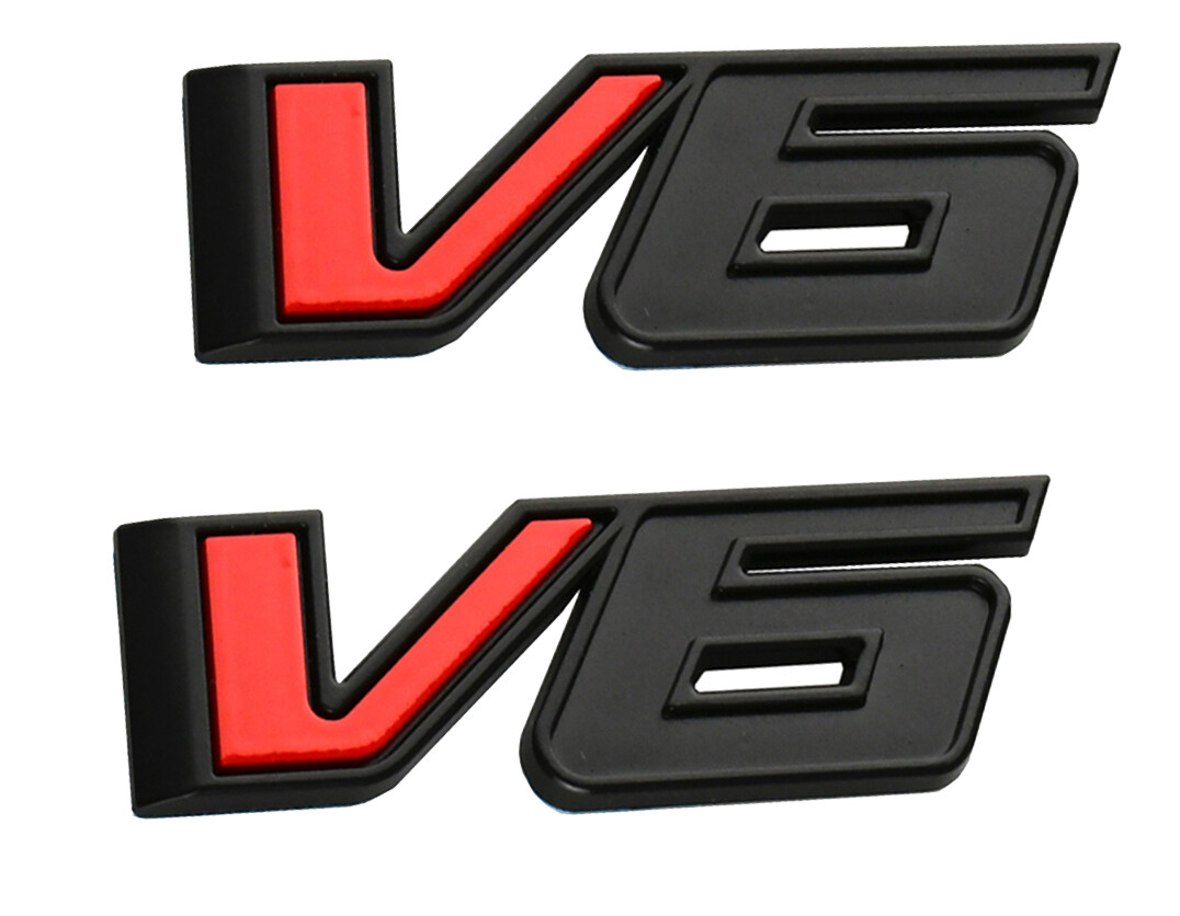 2x V6 Emblems 3D Decal Car Nameplate Sticker Badge for 17-21 Canyon ...
