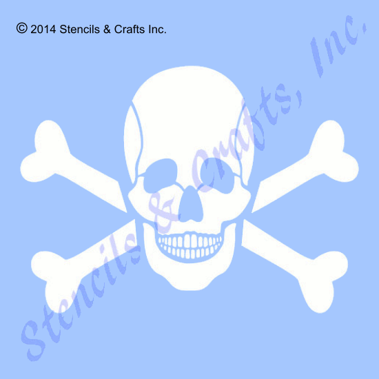 SKULL STENCIL BONE STENCILS CROSS BONES TEMPLATE SKELETON PAINT CRAFT ...