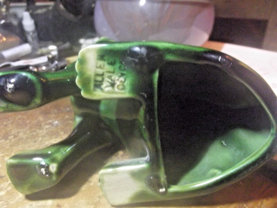Antique Rare Grotesque Aller Vale Pottery Green Winking Cat " Winks ...