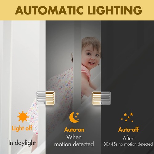 EverBrite Motion Sensor Night Lights, LED Soft Warm Light, Battery ...