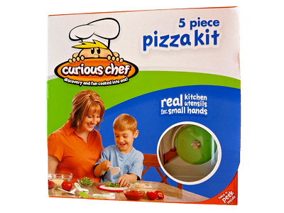 Curious Chef 5-Piece Pizza Kit, Safe, Fun, DIY Pizza, Cooking Kit ...