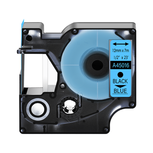 1PK 45016 S0720560 Black on Blue Label Tape For Dymo D1 Labelmanager ...