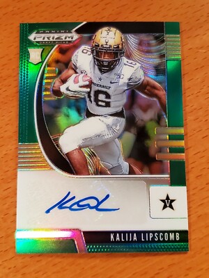2020 Prizm Draft Auto Green #260 Kalija Lipscomb Vanderbilt Chiefs ...
