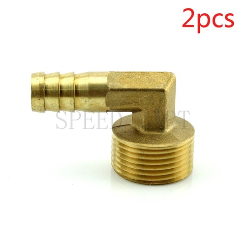 2x 3/4" DN20 Thread 12mm Barbed Brass L Type 2 Way Hose Fuel Hose ...