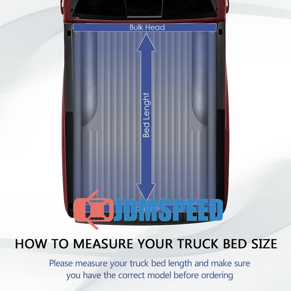 8ft Bed Tonneau Cover Soft Roll-Up Fleetside for F250 F350 Super Duty ...