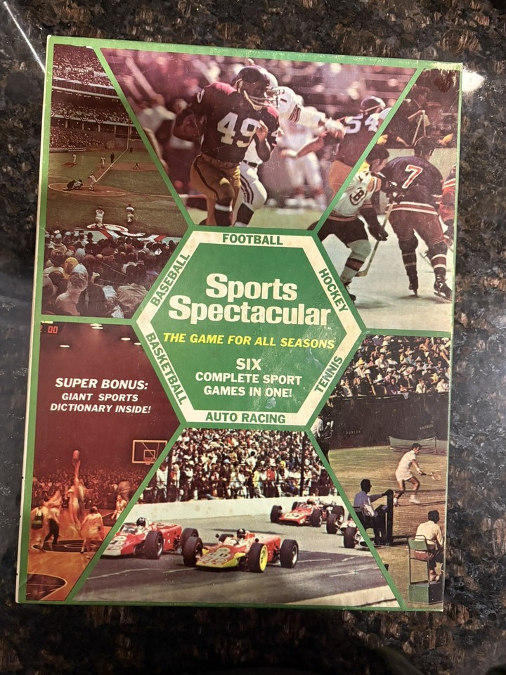 Vintage Sports Spectacular Board Game Six Sports in One Complete 1977 ...