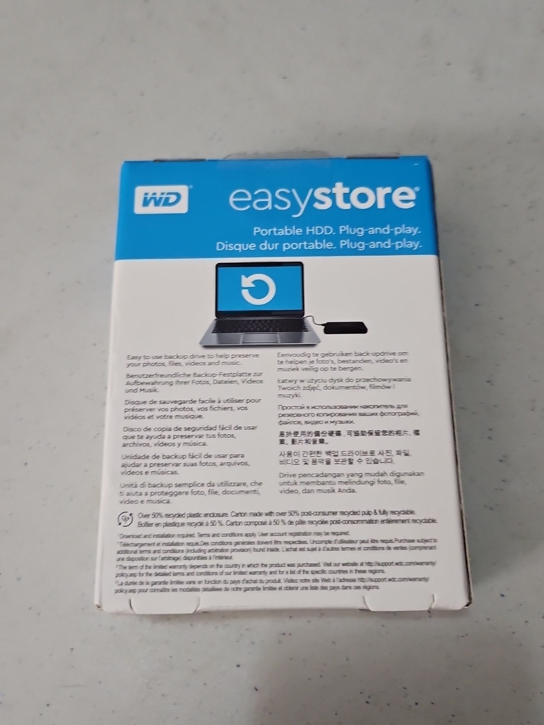 New WD Easystore WDBAJN0010BBK 1TB External USB 3.0 Portable HD Black 718037880136| eBay