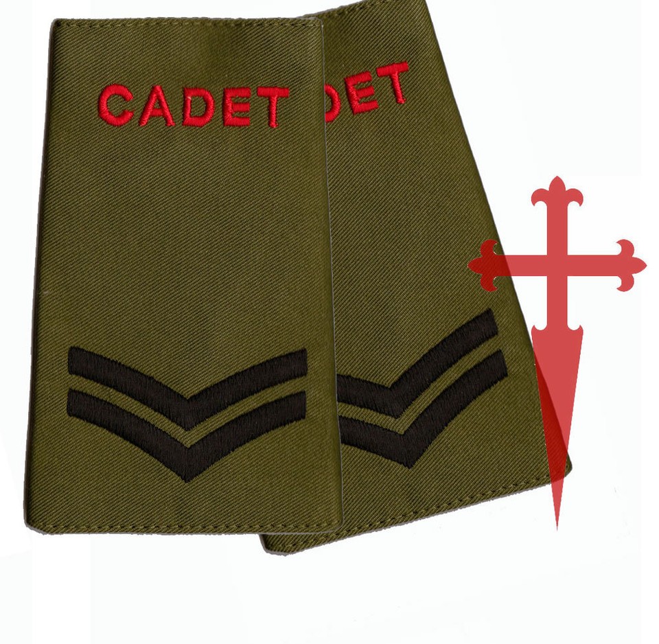 ALL RANKS Pair of ACF / CCF RANK SLIDES for MTP ( Army Cadet Force ...