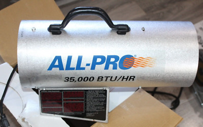 ALL PRO Portable Propane Forced Air Heater Model SPC-35 | 35,000 BTU ...