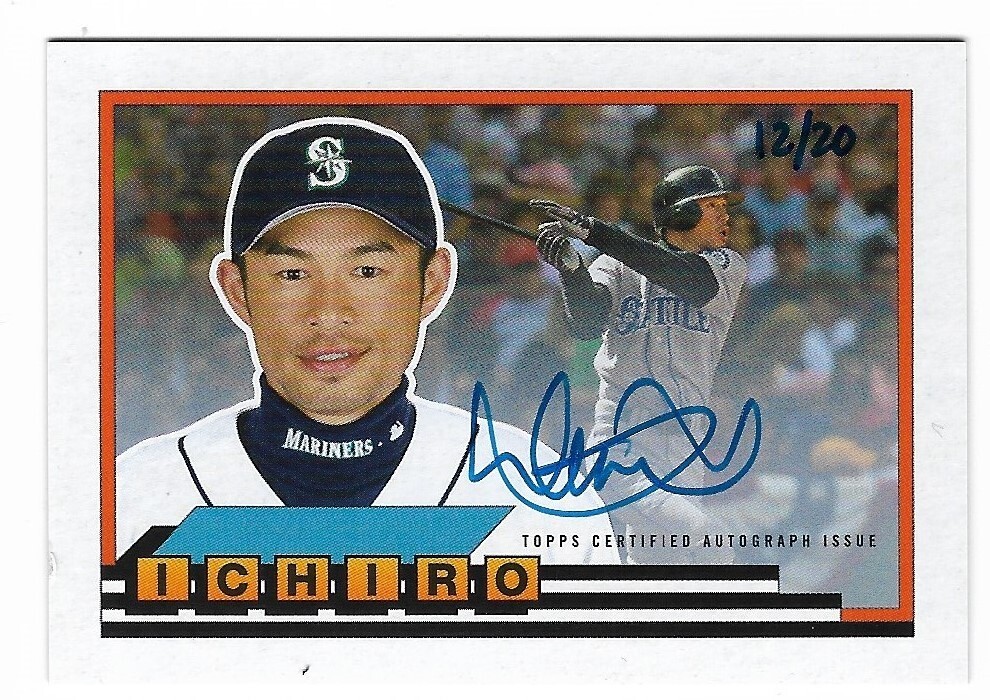 ICHIRO 2021 TOPPS ARCHIVES AUTO AUTOGRAPH MINI CARD #12/20! | eBay