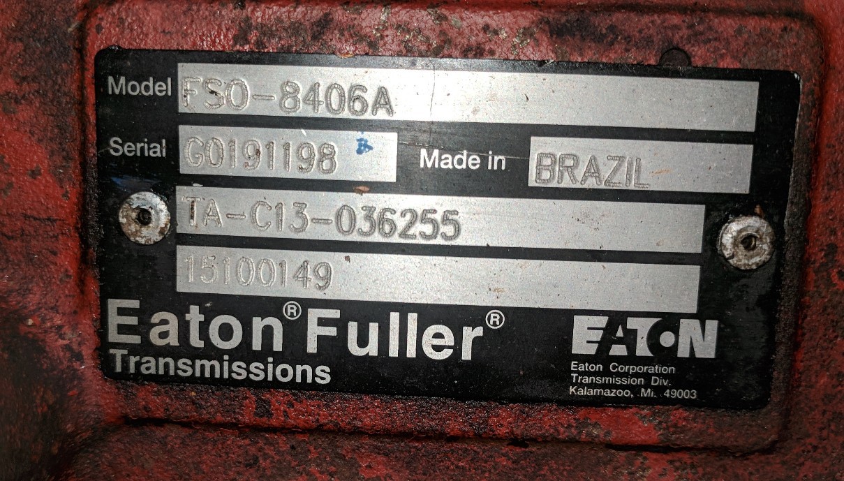 *Eaton Fuller 6 Speed Overdrive Transmission FSO8406A FS08406A FS6406A ...