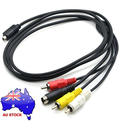 AV/TV Out Video Cable Cord For SONY DCR-HC26 DCR-HC28 DCR-HC30 DCR-HC32 ...
